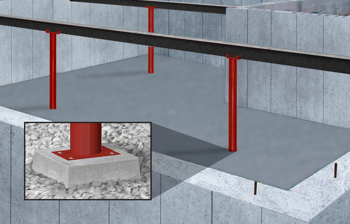 Fixed Length Steel Columns Akron Products Pemanent Support Column